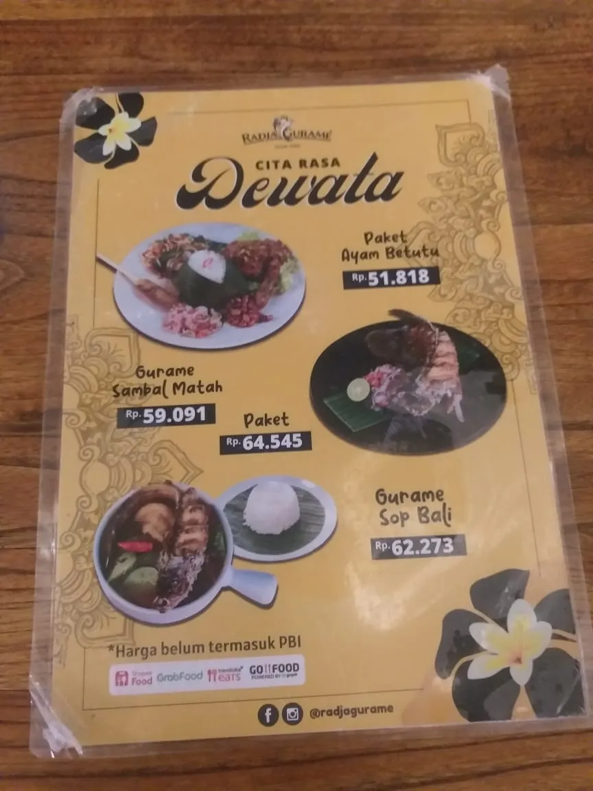 BANYAKNYA MENU PILIHAN IKAN GURAME DI RUMAH MAKAN RADJA GURAME ...